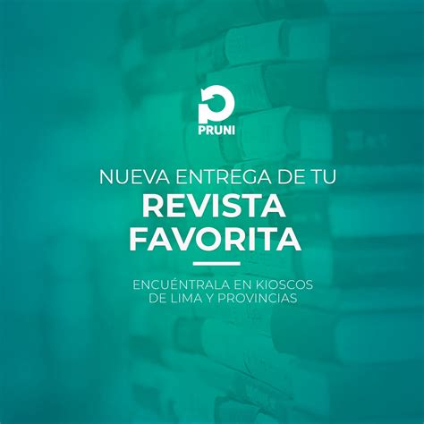 Pruni ¡conoce Las Nuevas Entregas De Tus Revistas