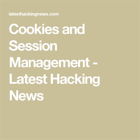 Cookies And Session Management
