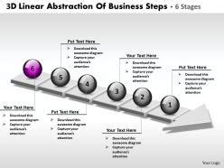 Business PowerPoint Templates D Linear Abstraction Of Steps Stages Sales PPT Slides