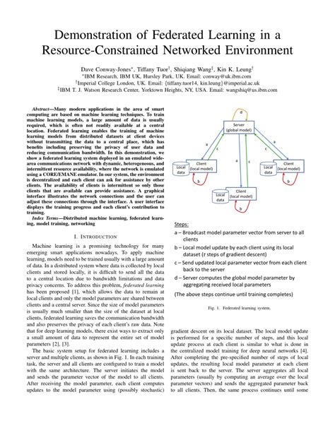 Pdf Demonstration Of Federated Learning In A Resource Constrained