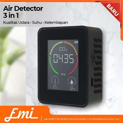 Jual Air Detector Tester Kualitas Udara Co2 Kelembapan Suhu 3 In 1 Di