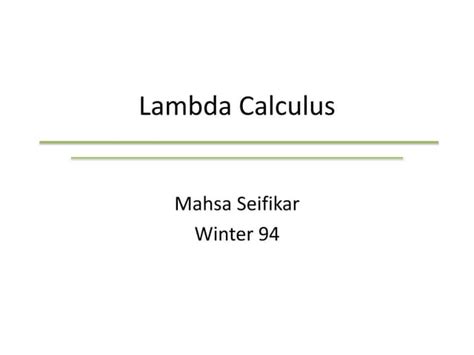 lambda calculus ppt