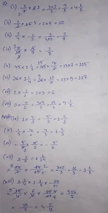 selina concise class 7 math chapter 3 fraction including problems