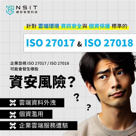 Nsit 網安智慧科技 📢 雲端應用越來越普及，要如何確保企業的雲端安全？ 【iso27017】強化雲端服務的資安管理，防範資安風險