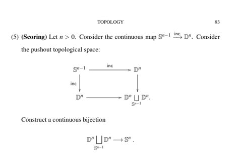 Solved Scoring Let N Consider The Continuous Map Chegg