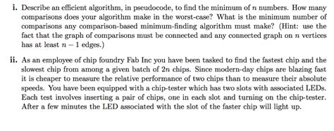 I Describe An Efficient Algorithm In Pseudocode To