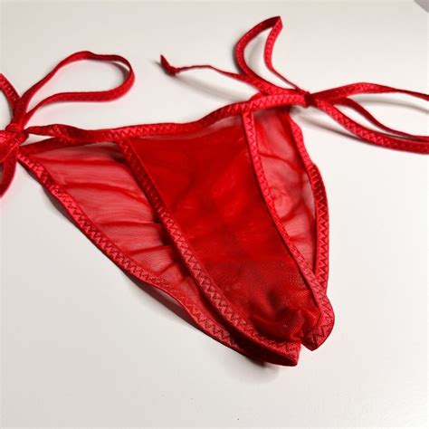 Red Mesh Completely See Through Scrunch Butt Only