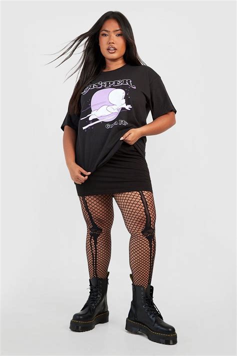 Plus Halloween Skeleton Tights Boohoo Uk