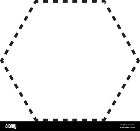 Hexagon Shape Dashed Symbol Vector Icon For Creative Graphic Design Ui Element In A Pictogram