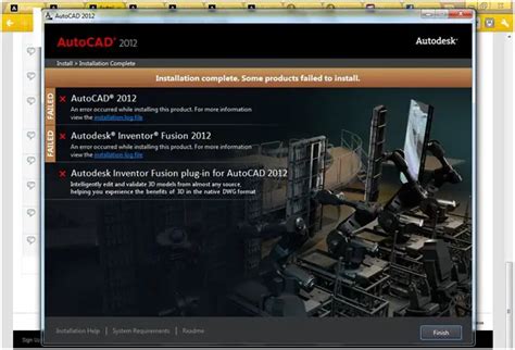 Installation Error While Installing Autocad 2012