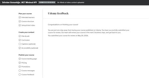 Taner Saydam Linkedin‘de 📢 Net Minimal Api Udemy Eğitimim Yayınlandı