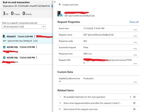 Core View Error Response Text In Azure Application Insights