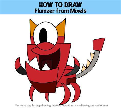 How To Draw Flamzer From Mixels Mixels Step By Step DrawingTutorials Com