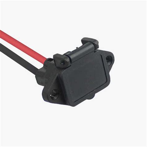 3 Pin Male Connector Iec Screw Panel Mount Power Socket With Wire And Plastic Cover Robozar