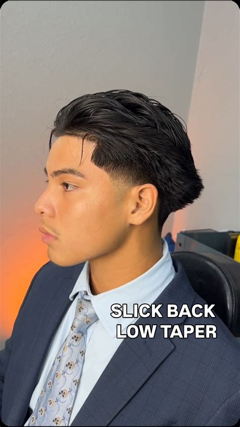 Slick Back With Taper Fade