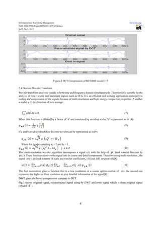 Ecg Signal Compression For Diverse Transforms Pdf