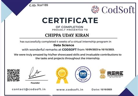 uday kiran on linkedin completioncertificate datacleaning