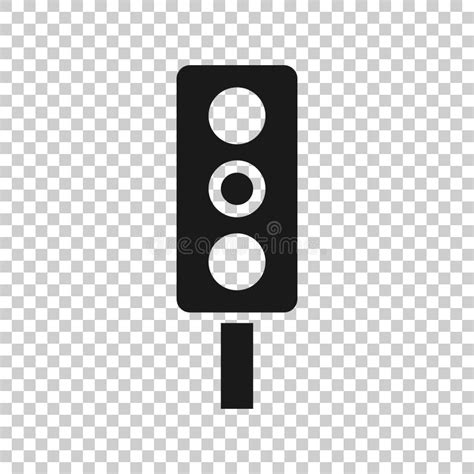 Semaphore Icon In Flat Style Traffic Light Vector Illustration On White Isolated Background