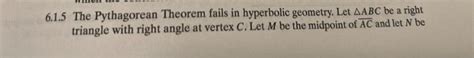 615 The Pythagorean Theorem Fails In Hyperbolic