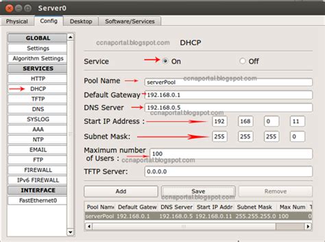 CCNA Tutorials DHCP Configuration In Server
