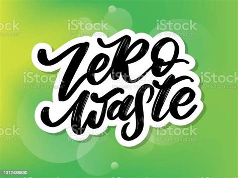 개념 제로 폐기물 필기 텍스트 제목 기호 벡터 그림입니다 0명에 대한 스톡 벡터 아트 및 기타 이미지 0명 벡터 사회 문제 Istock