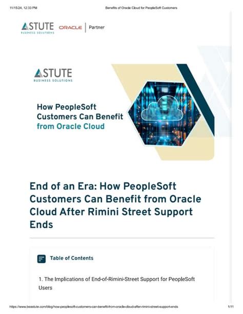 Benefits Of Oracle Cloud For Peoplesoft Customerspdf