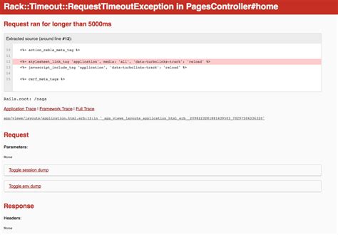 Ruby Rails 5 Request Ran For Longer Than 5000ms Stack Overflow