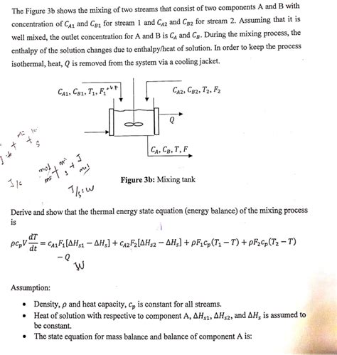 Solved The Figure B Shows The Mixing Of Two Streams That Chegg Com
