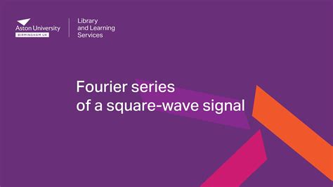 Fourier Series Of A Square Wave Signal Youtube