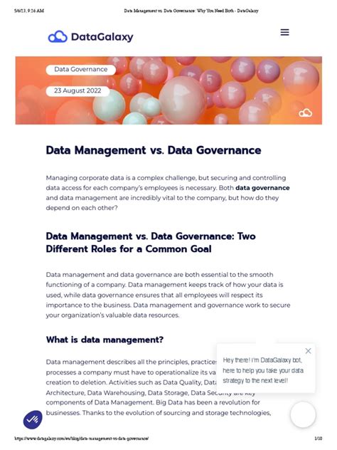 Data Management Vs Data Governance Why You Need Both Datagalaxy