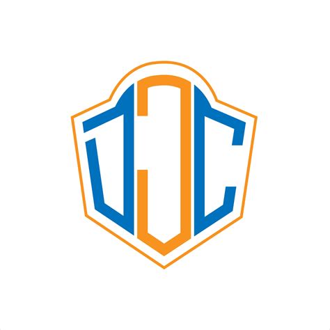 Djc Abstract Monogram Shield Logo Design On White Background Djc Creative Initials Letter Logo