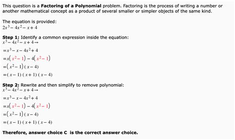 Solved This Question Is A Factoring Of A Polynomial Problem