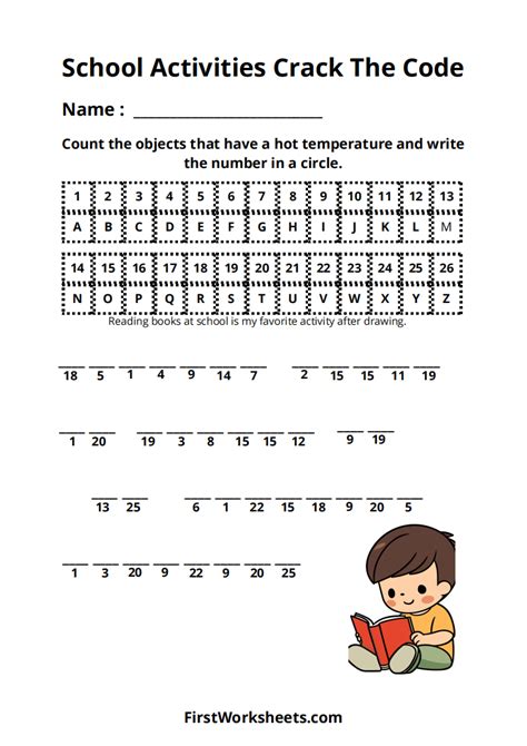 Crack The Code Worksheets Firstworksheets