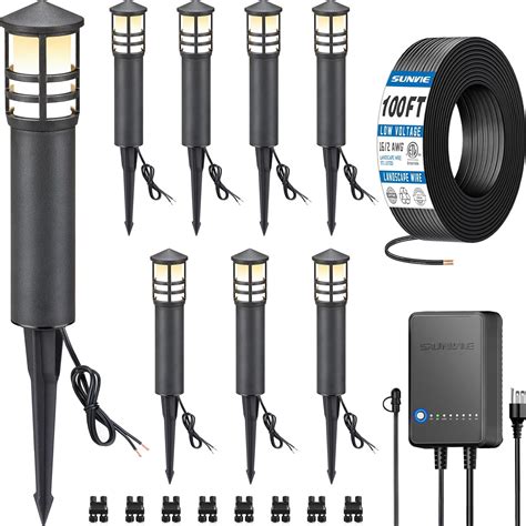 Sunvie All In One Led Landscape Lighting Kit 8 Pack Low Voltage
