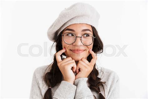 Attractive Schoolgirl Wearing Unifrom Standing Stock Image Colourbox