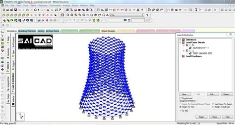 Sai Cad Cooling Tower Design And Analysis In Staad Pro