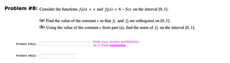 Solved Problem 8 Consider The Functions F1xx And