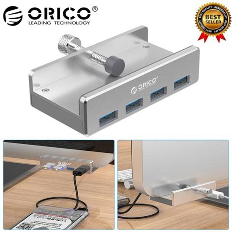 Orico Original Aluminum Ports Usb Clip Type Hub For Desktop Laptop Clip Range Mm