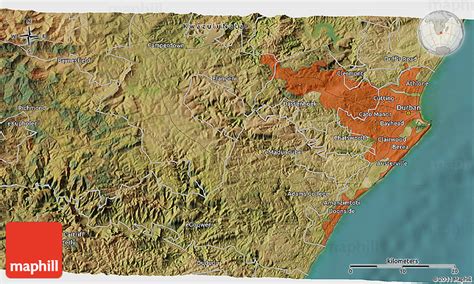 Satellite 3d Map Of Amanzimtoti