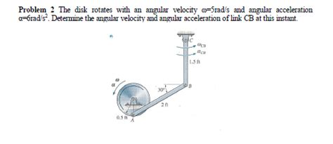 The Disk Rotates With An Angular Velocity Chegg