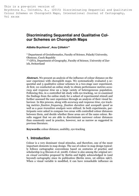 Pdf Discriminating Sequential And Qualitative Colour Schemes On