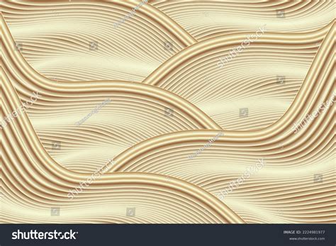3d Render Waveform Flowing Gold Abstract Stock Illustration 2224981977 Shutterstock