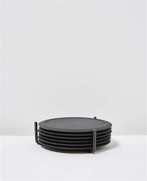 Zone Coaster Set Of 6 Black