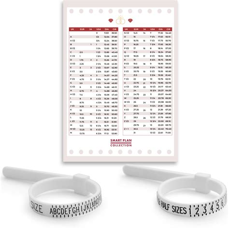Buy Smart Plan Ring Sizer Uk And Us A To Z Ring Measurement Tool And International Size Chart Guide