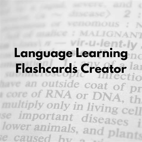 Language Learning Flashcards Creator Chatgpt Prompt