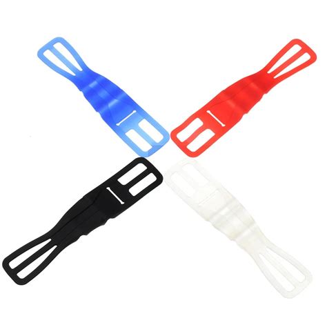 고탄성 실리콘 자전거 라이트 테이프 세트 Mtb 로드 산악 핸드폰 스마트폰 홀더 4 개팩 티몬
