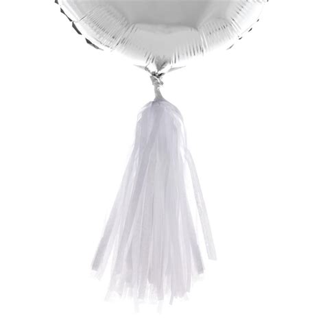 Ensemble De 5 Pompons Pour Ballons Blancs Décoration Élégante