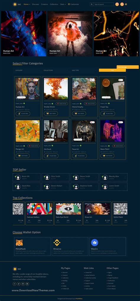 Iuc Nft Marketplace Html Template