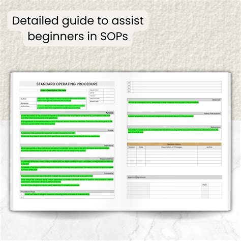 Standard Operating Procedure Form Template Word And Google Docs Fully Editable Human