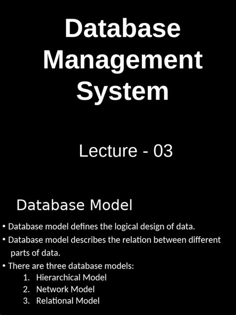 Lecture 03 Pdf Relational Database Relational Model